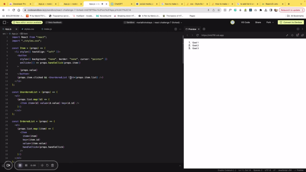React challenge 7 · Developer Pro