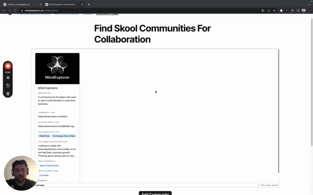 I've built a tool for collaborating with other Skool communities ...