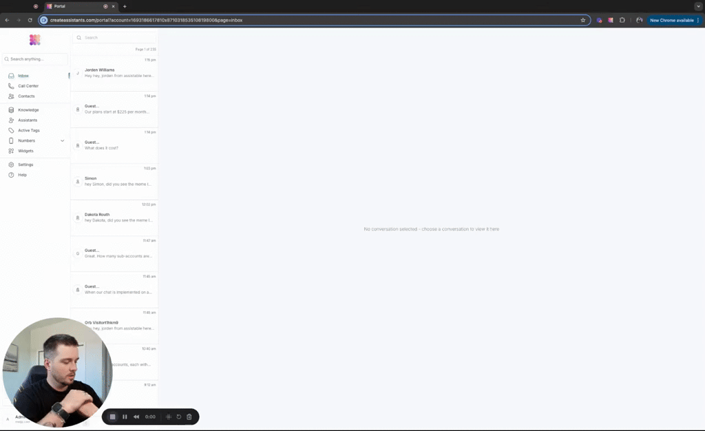 Multi-agency Workspace, QR/Copy/New Tab & Flowbuilder · Assistable.ai