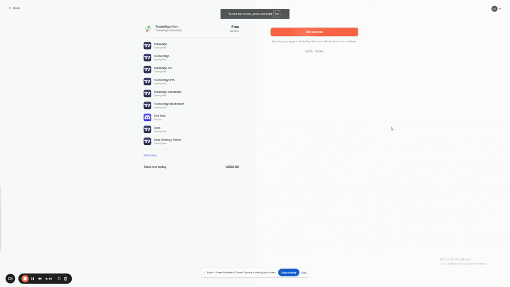 How to Claim Access! - Elite Toolkit Introduction · Trade Algorithm Elite