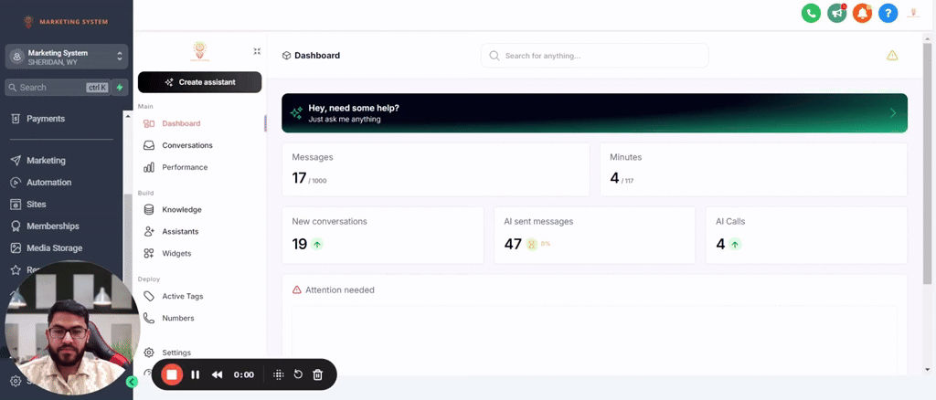 Step by step tutorials on how to up your AI Voice Assistant · Assistable.ai