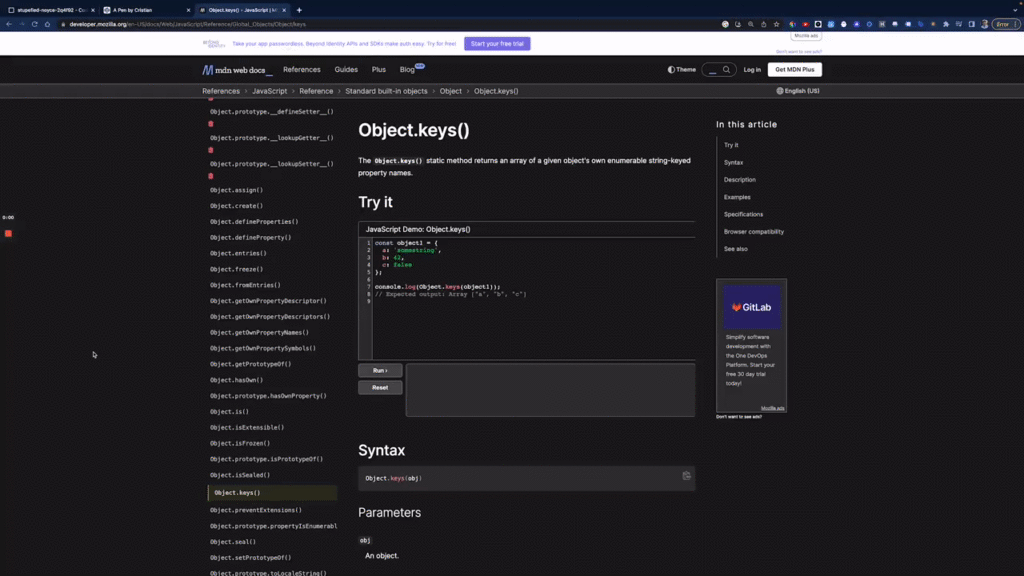 Object.keys and dynamic state - React · Developer Pro