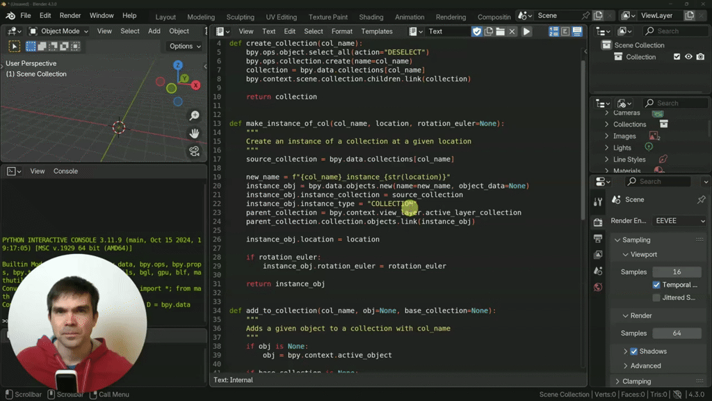 [Quick Tip] How to Instance Objects and Collections with Python · CG Python Academy (Free)