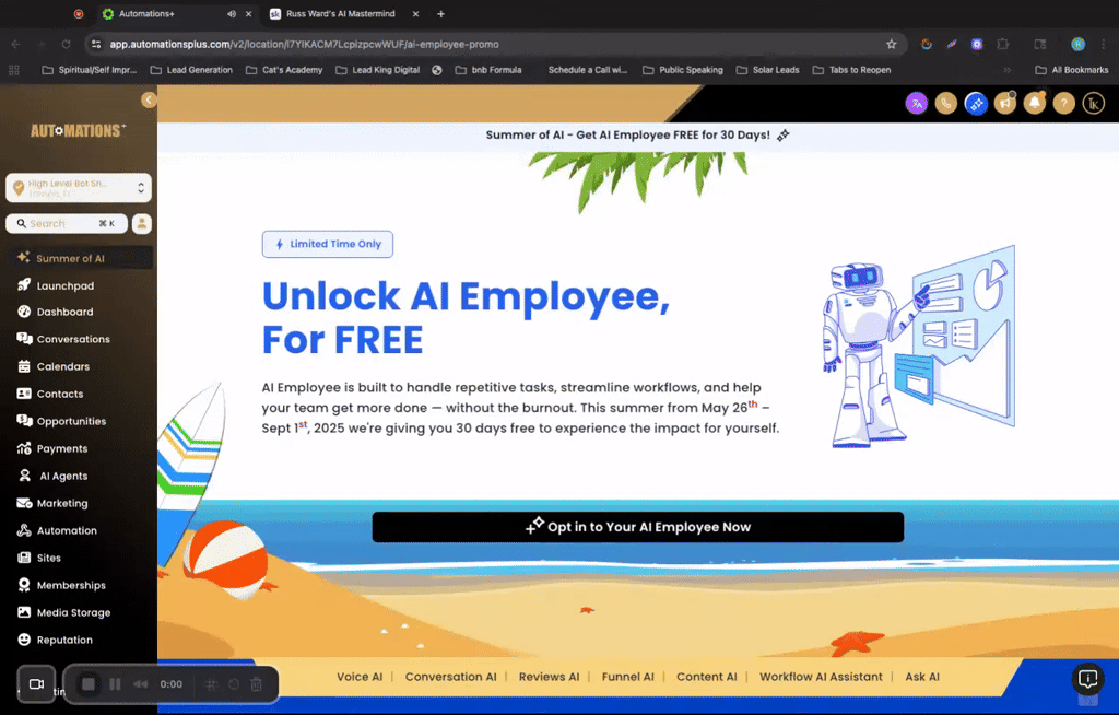 Most 💣 Bot Building Snapshot EVER! · Russ Ward’s AI Mastermind