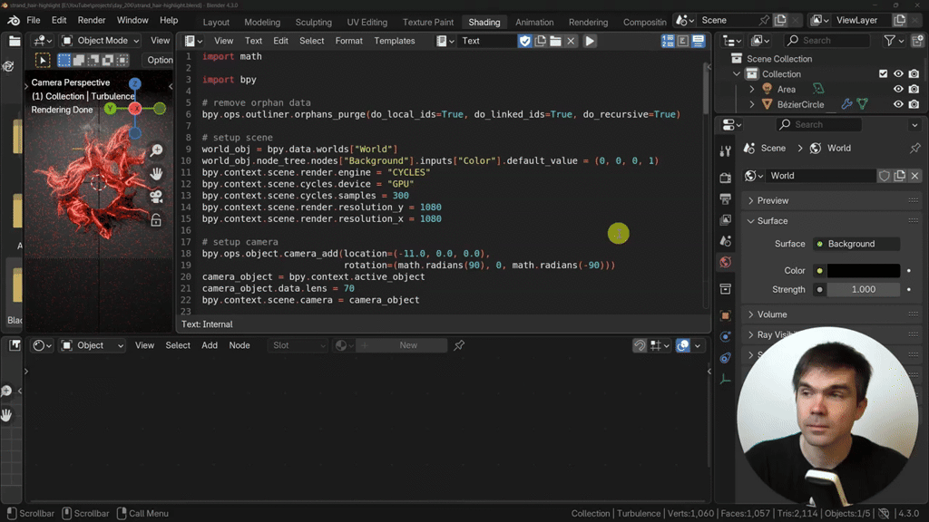 [Art with Python] Glowing Hair Strand - Extended Tutorials · CG Python ...