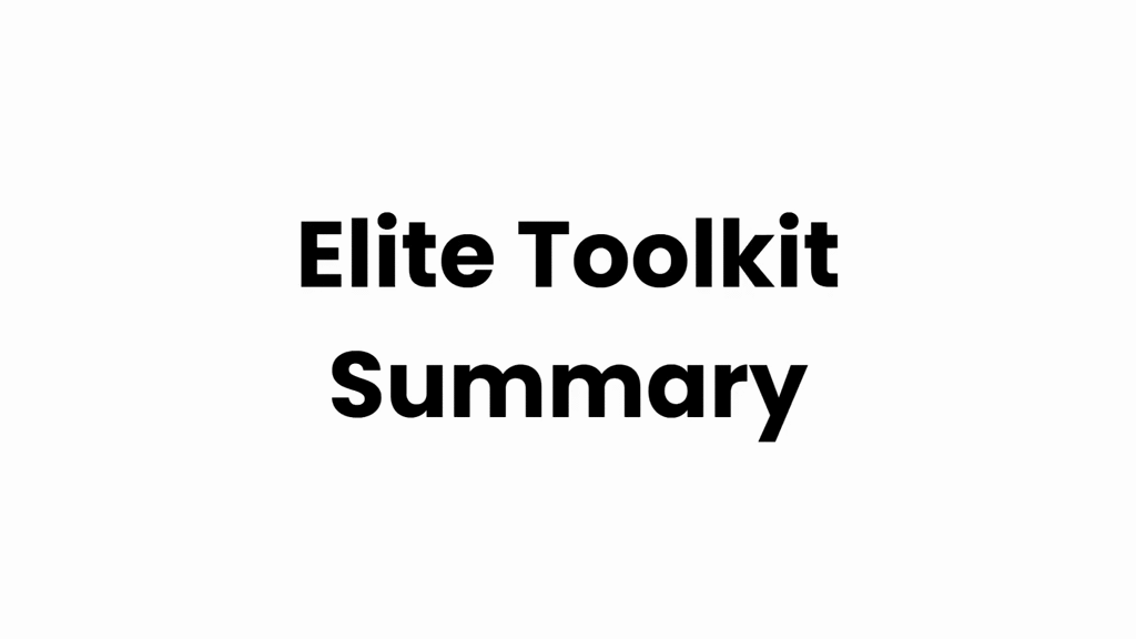 Lesson 6: Elite Toolkit Introduction - Free Toolkit Introduction ...