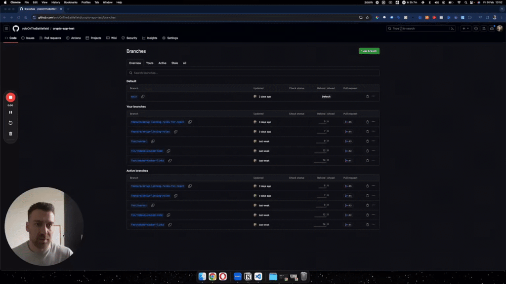 Installing Husky - Crypto App · Developer Pro