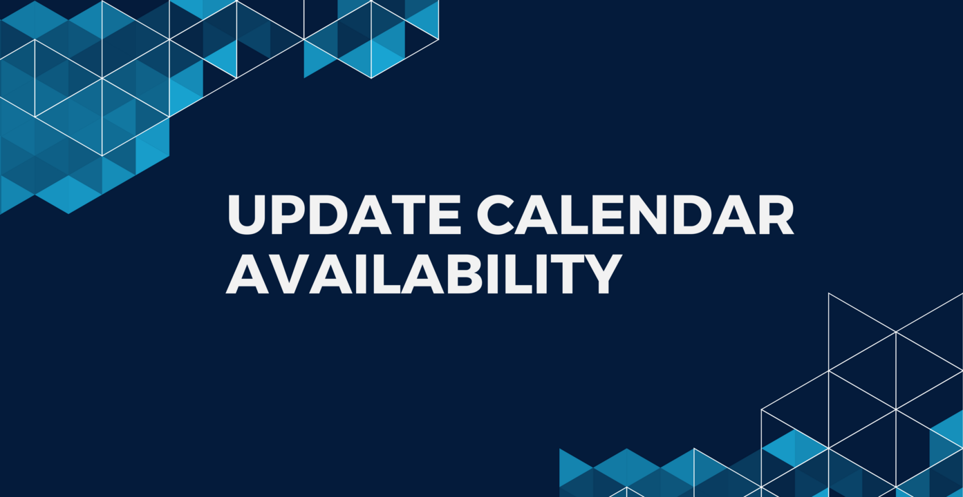 Update Calendar Availability - Lvl 3: Database Reactivation ...
