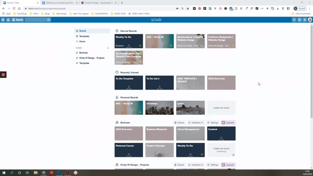 Organise Your Business With Trello — Kirsty M Design | Squarespace ...