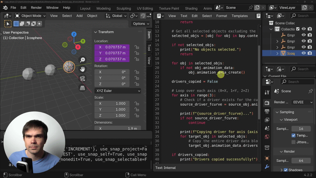 How to copy Drivers with Python? · CG Python Academy (Free)