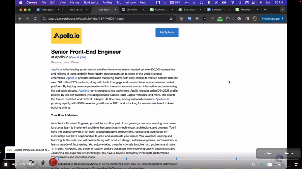Job application method - Resumes · Developer Pro