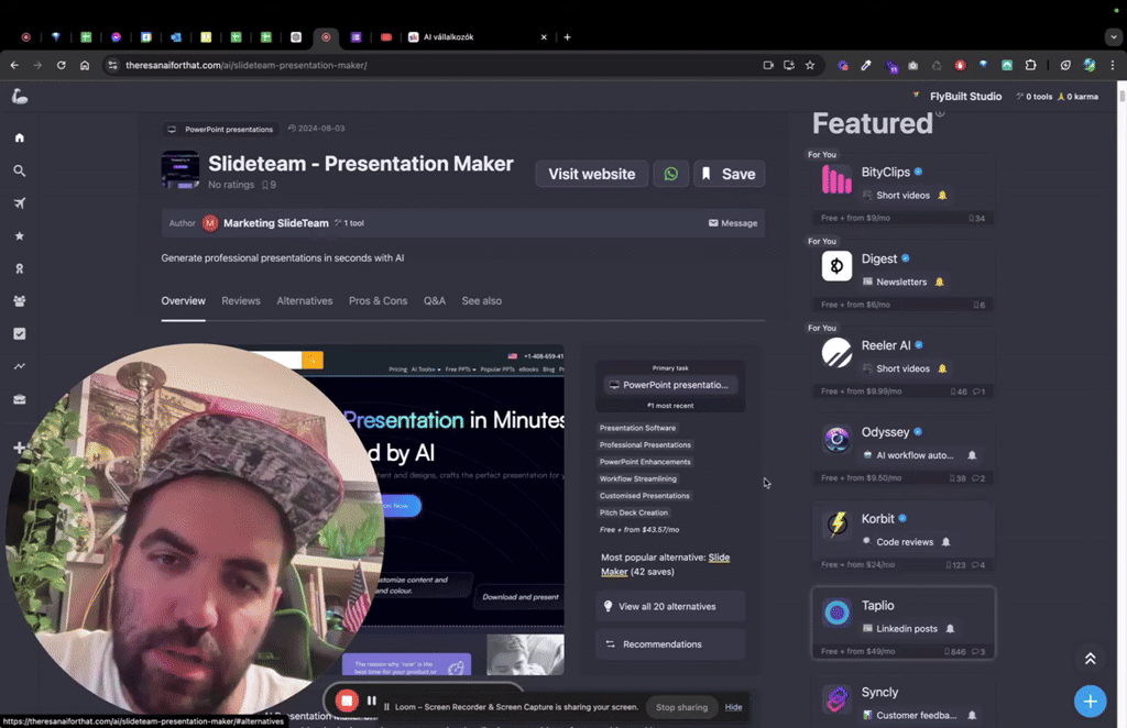 AI Tool 07 - Slideteam - Presentation Maker · AI vállalkozók