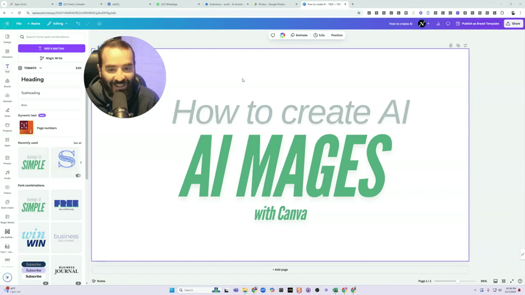 How to create AI images with Canva · AI for LinkedIn - evyAI.com