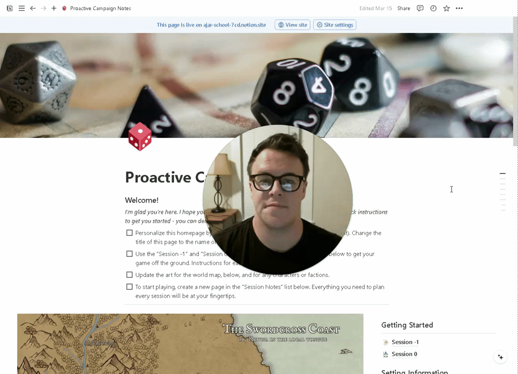 Overview of the Template - Proactive Campaign Notion Template · Game ...