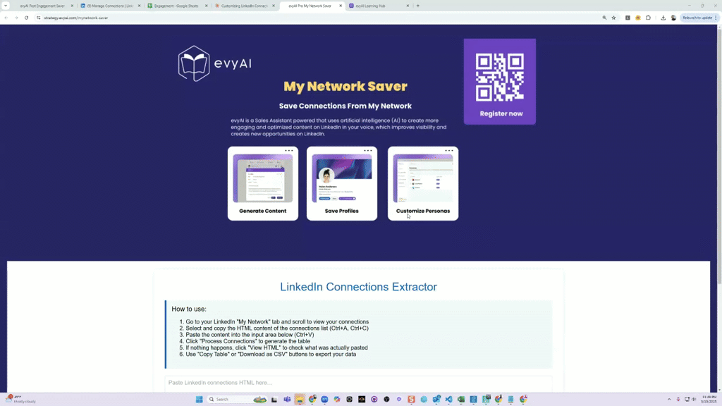 My Network Connections to CSV via Copy and Paste · AI for LinkedIn ...