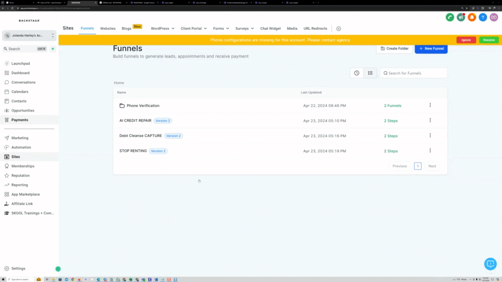 STEP 4 EASY SET UP (FIND YOUR LINKS ) - DEBT CLEANSE ONBOARDING · BACKSTAGE