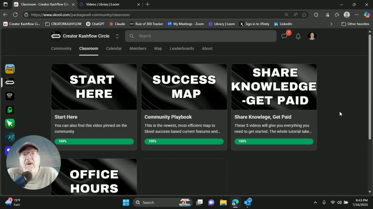 Video 1 - Why Skool - Share Knowlege, Get Paid · Creator Kashflow Circle