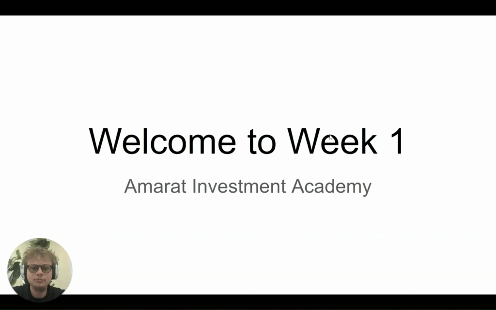 Welcome to Week One - Week 1: Introduction to Trading · Amarat Investment Academy