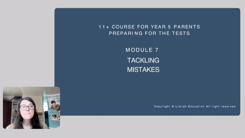 Introduction - 8. Tackling Mistakes · 11 Plus Journey
