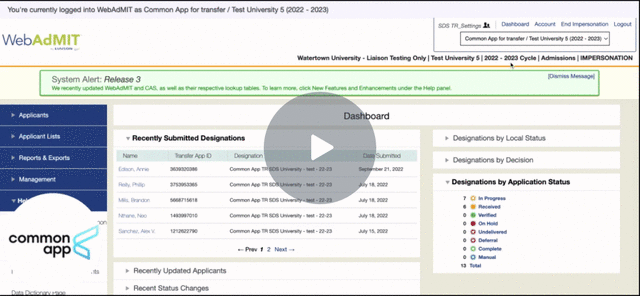 Creating export templates in WebAdMIT