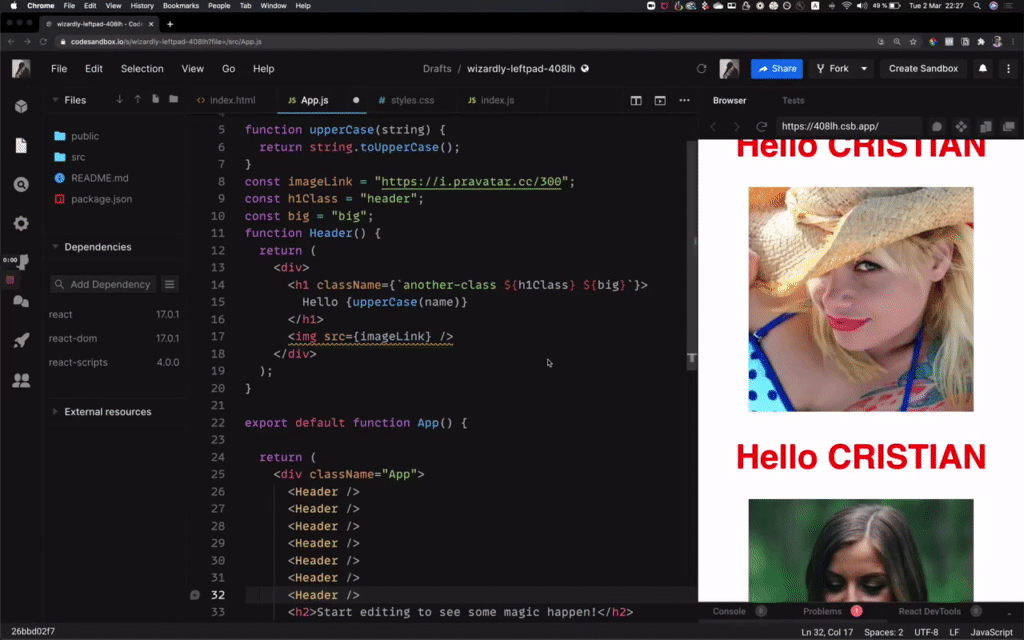 Introduction to Props 1 - React · Developer Pro